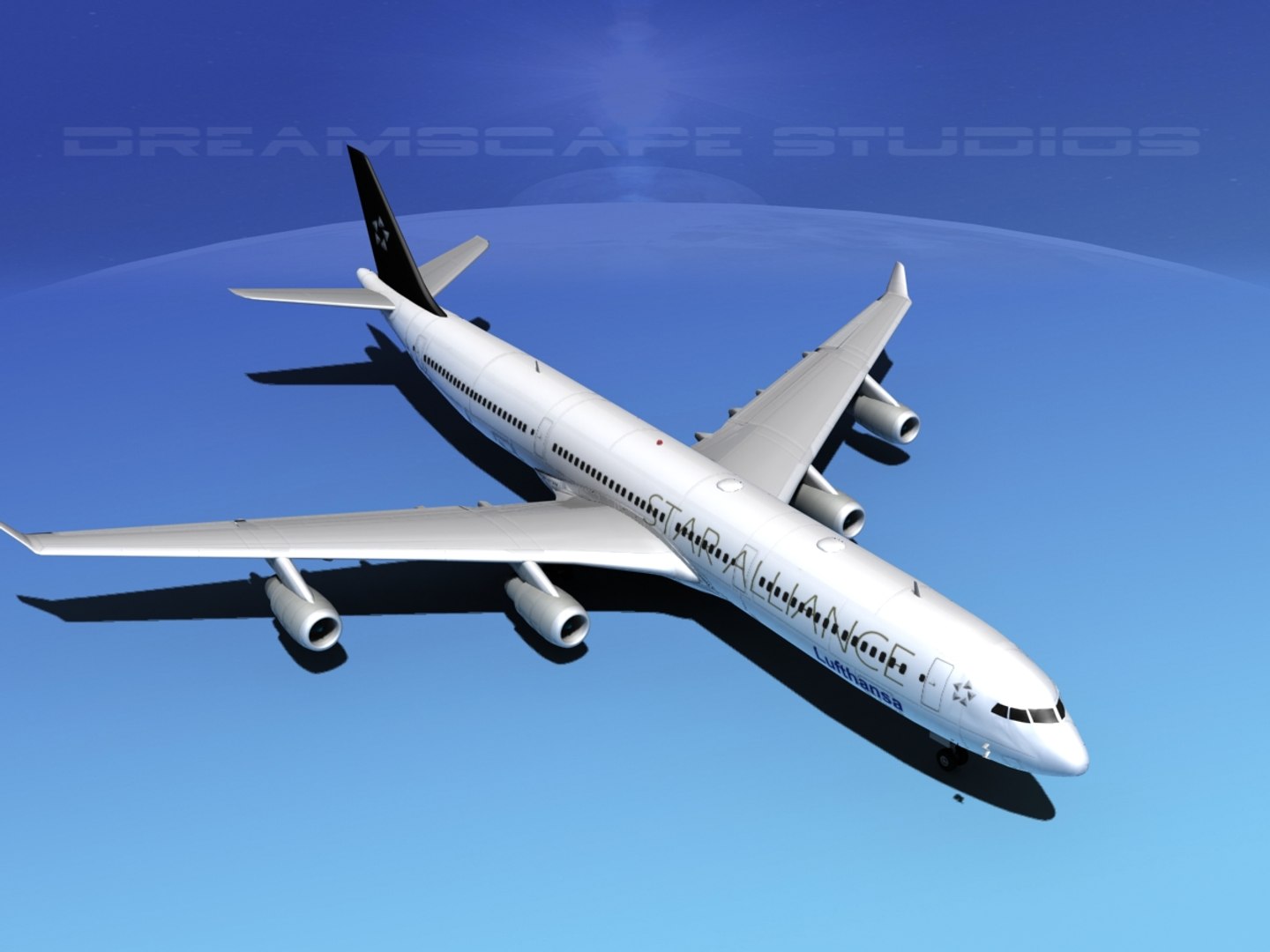3d Airline A340-600 Airbus A340 Model