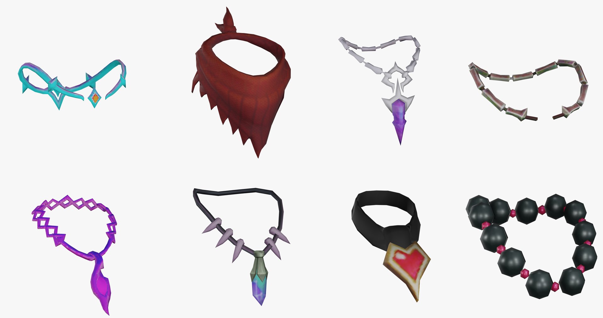 16 Low-Poly Necklace Models 3D Model - TurboSquid 2167979