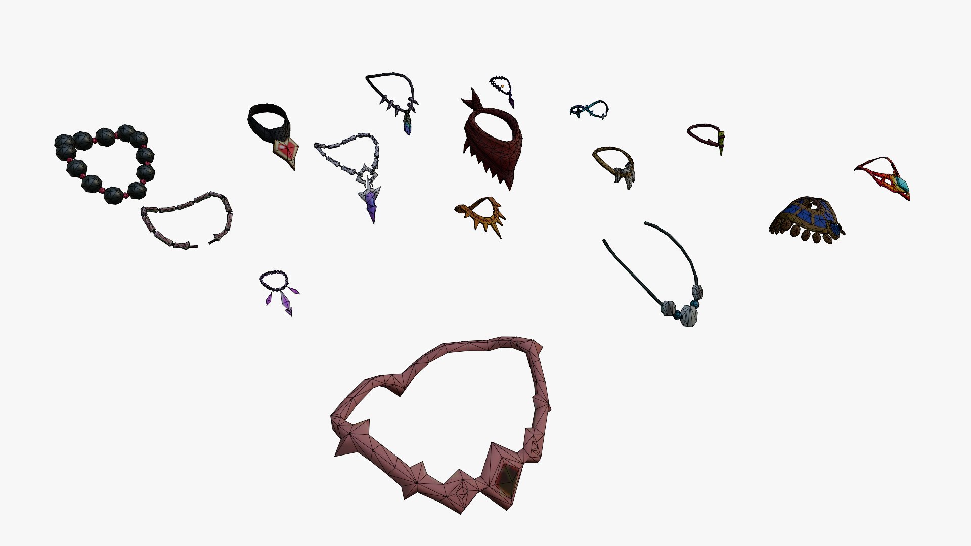 16 Low-Poly Necklace Models 3D Model - TurboSquid 2167979