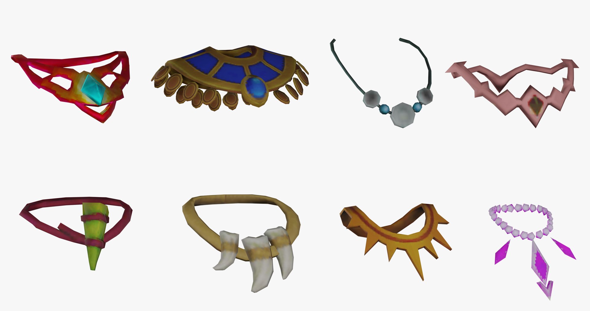 16 Low-Poly Necklace Models 3D Model - TurboSquid 2167979