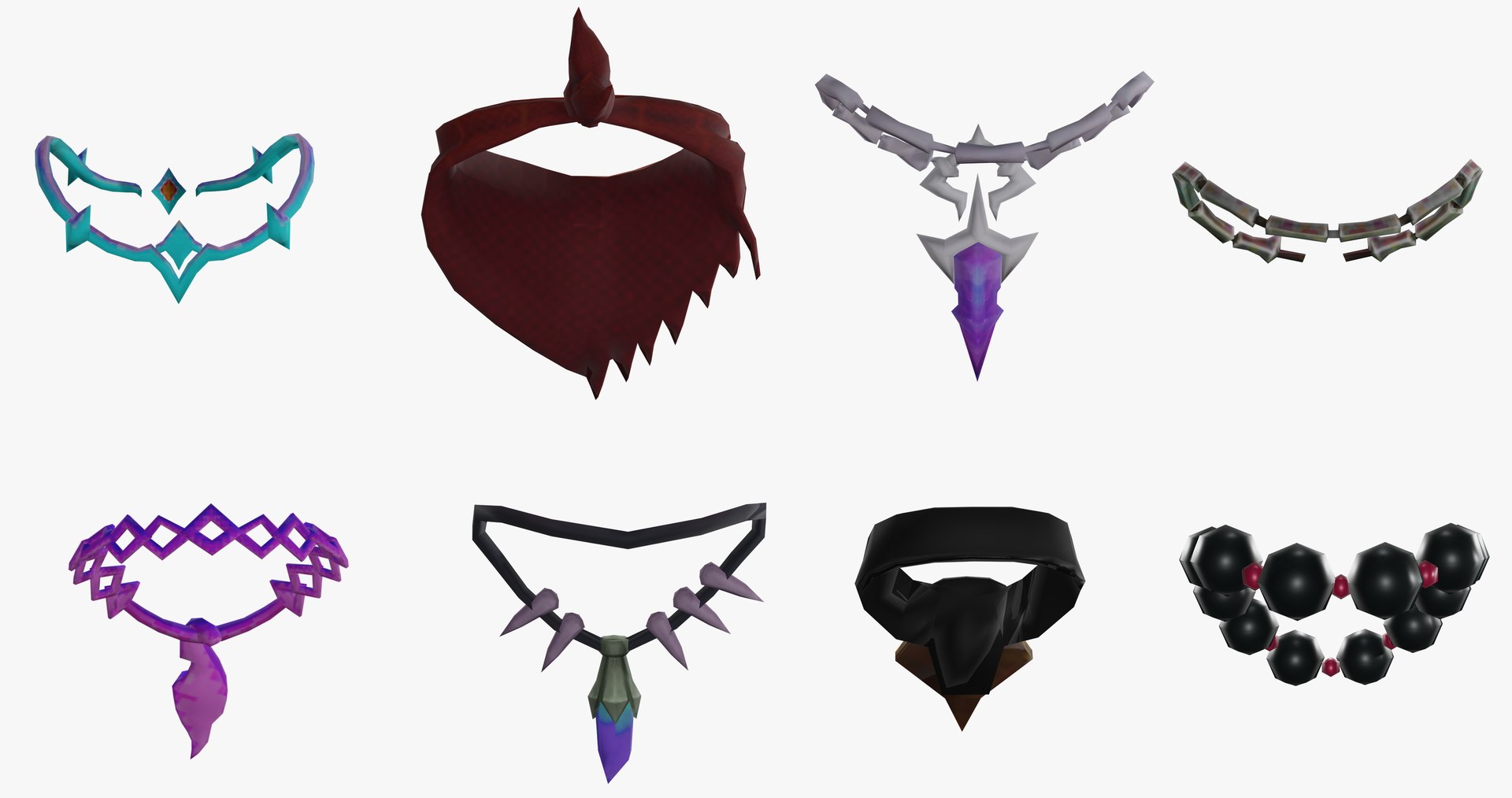16 Low-Poly Necklace Models 3D Model - TurboSquid 2167979
