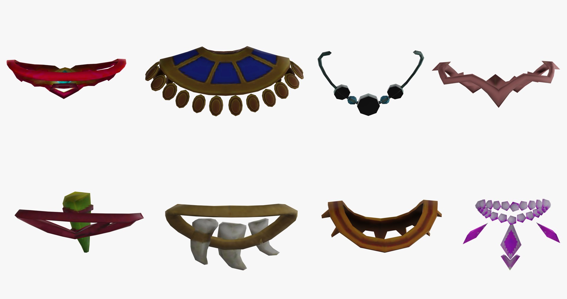 16 Low-Poly Necklace Models 3D Model - TurboSquid 2167979