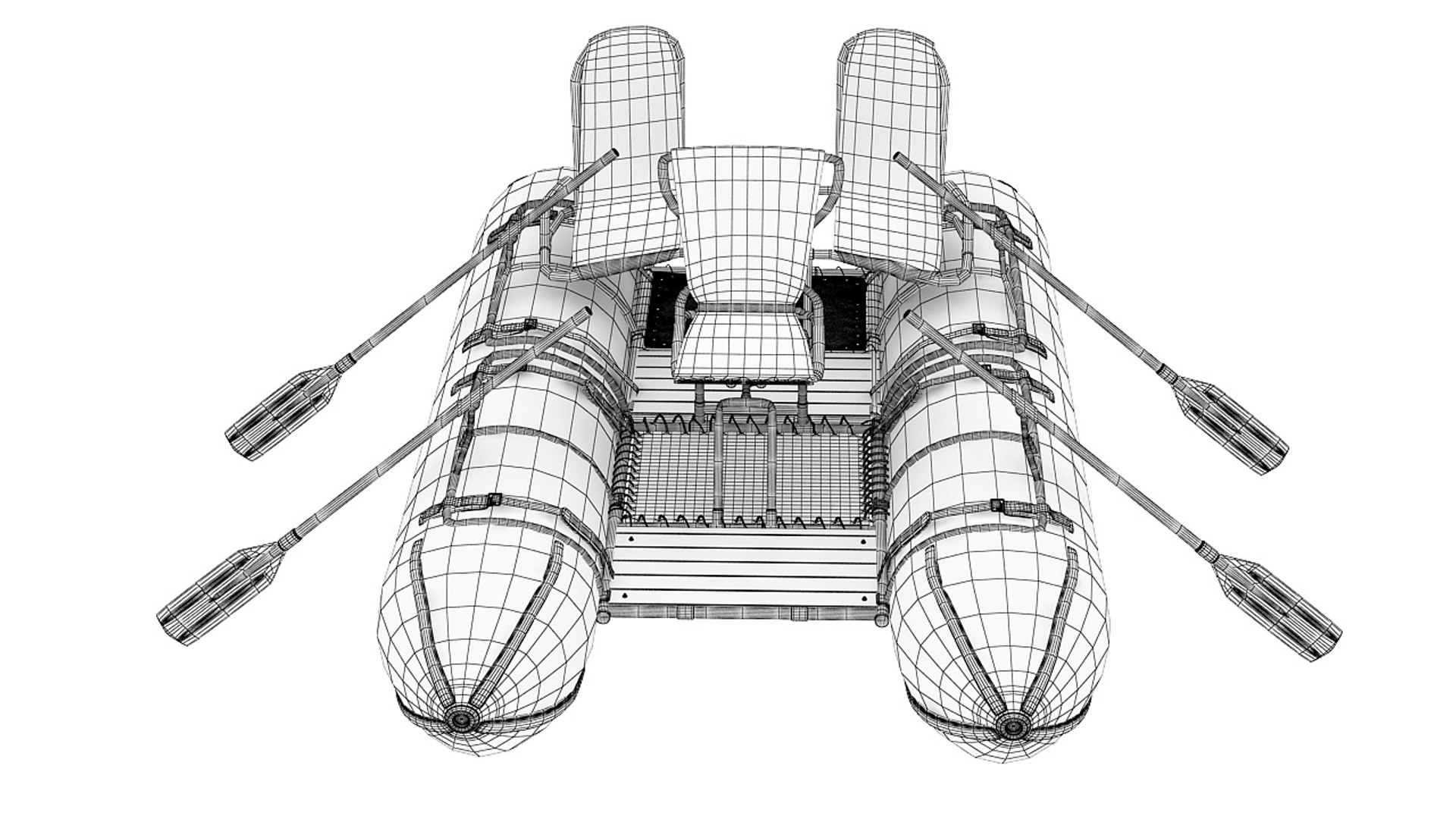 3D Three Seets Catamaran Model - TurboSquid 1790087