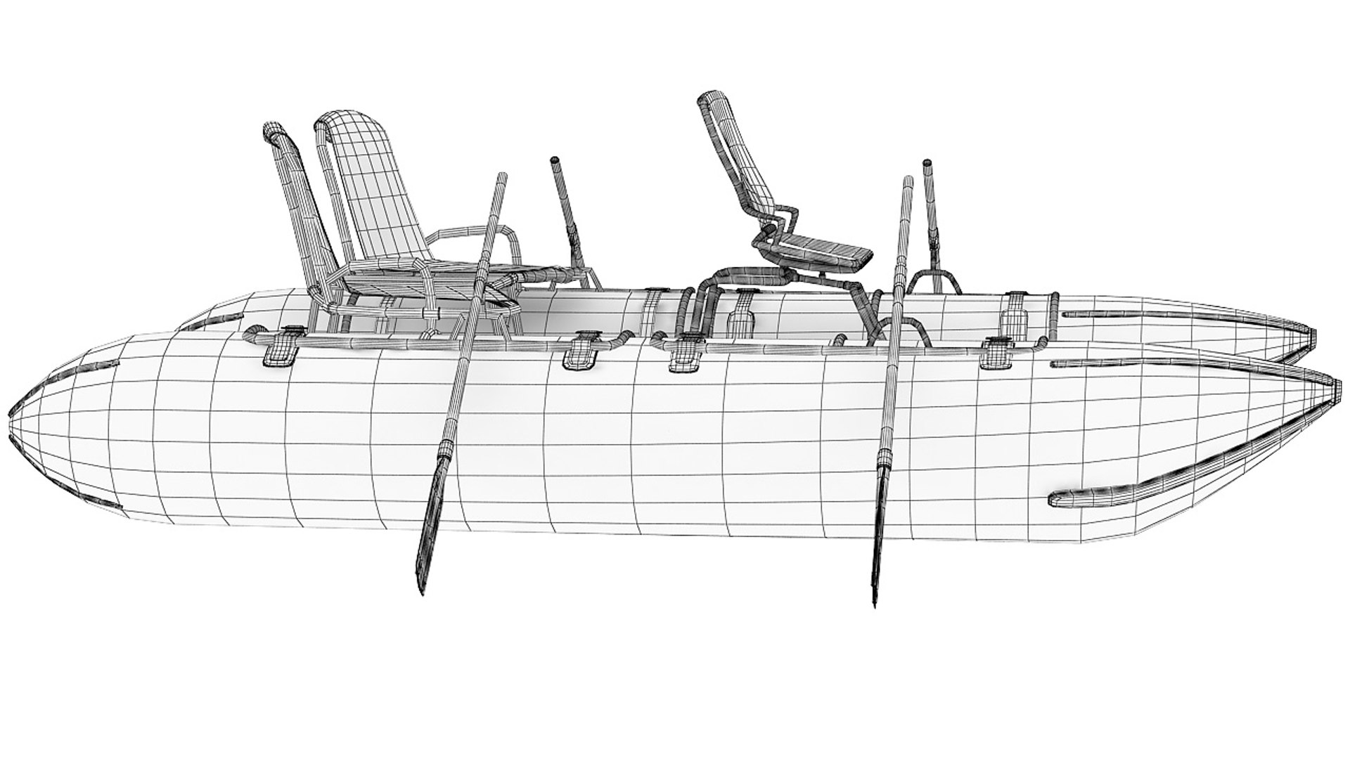 3D Three Seets Catamaran Model - TurboSquid 1790087