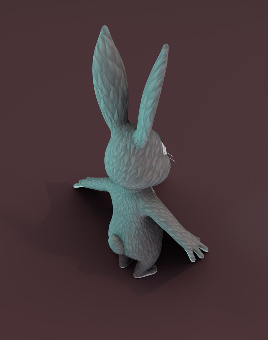 3D Cartoon Rabbit Rigged 3D Model - TurboSquid 1735677
