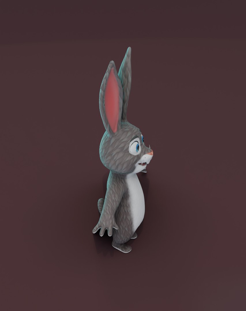 3D Cartoon Rabbit Rigged 3D Model - TurboSquid 1735677