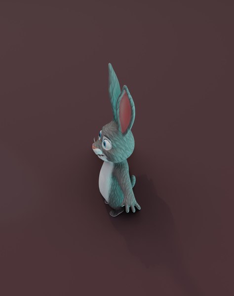 3D Cartoon Rabbit Rigged 3D Model - TurboSquid 1735677