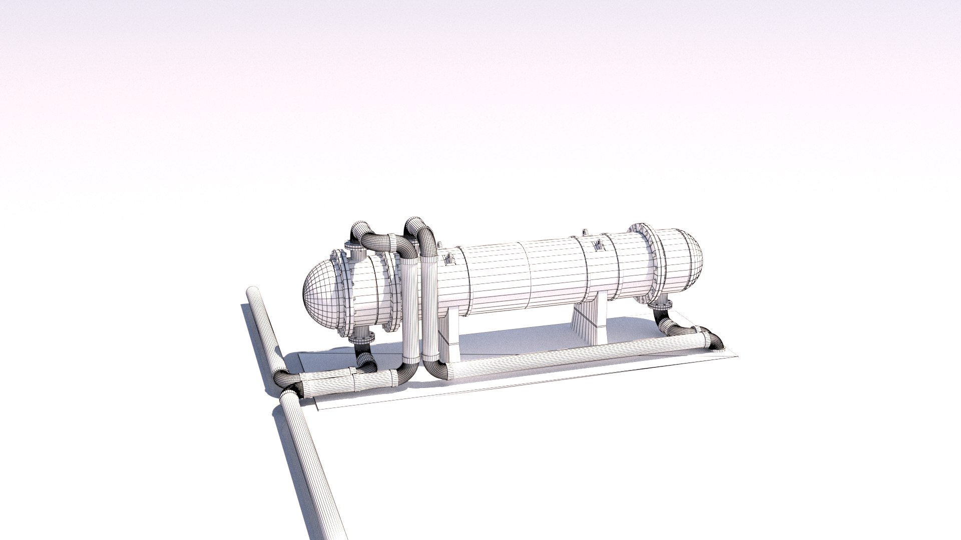 3D Refinery Heat Exchanger Shell And Tube - TurboSquid 2017778