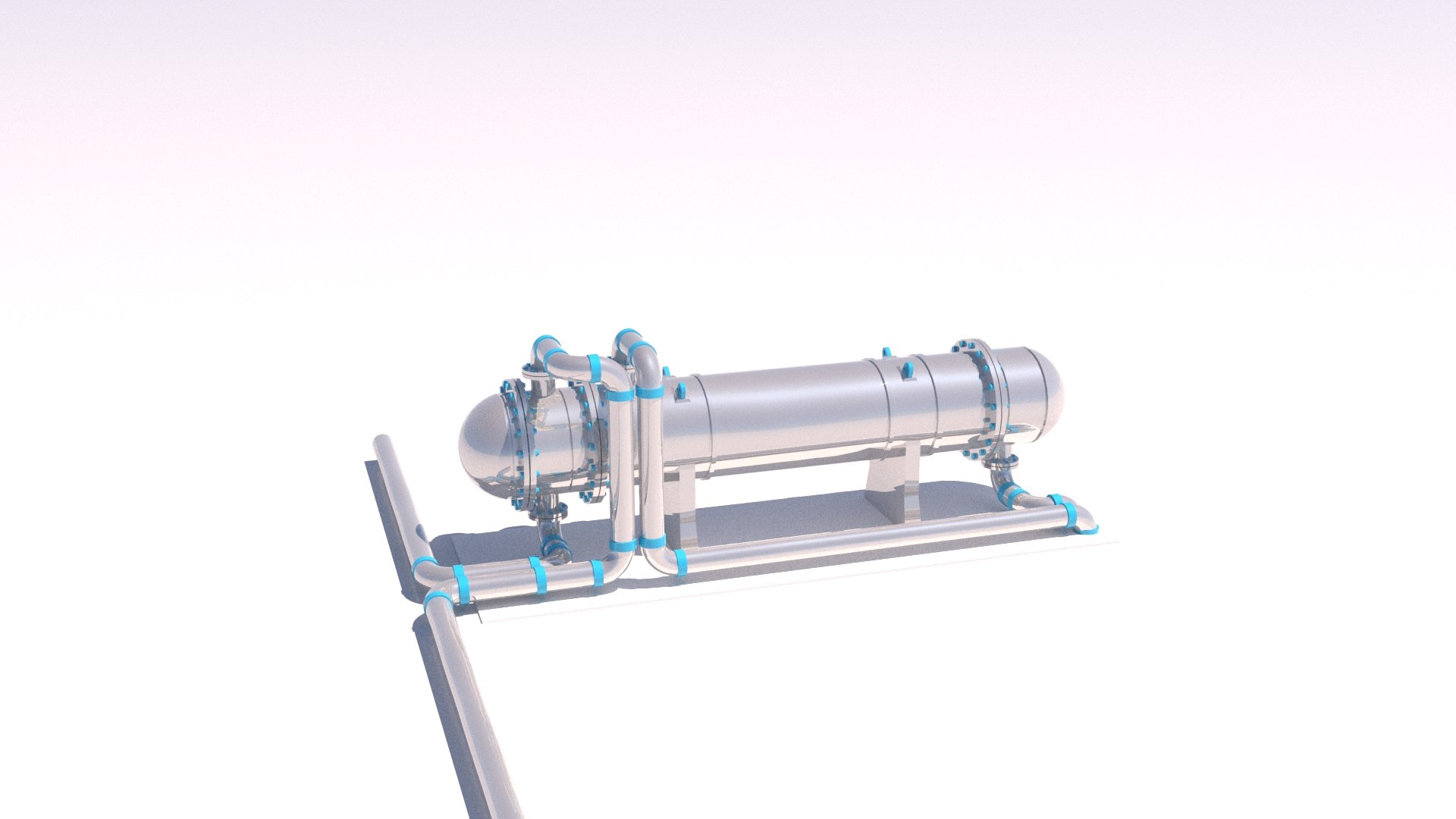 3D Refinery Heat Exchanger Shell And Tube - TurboSquid 2017778