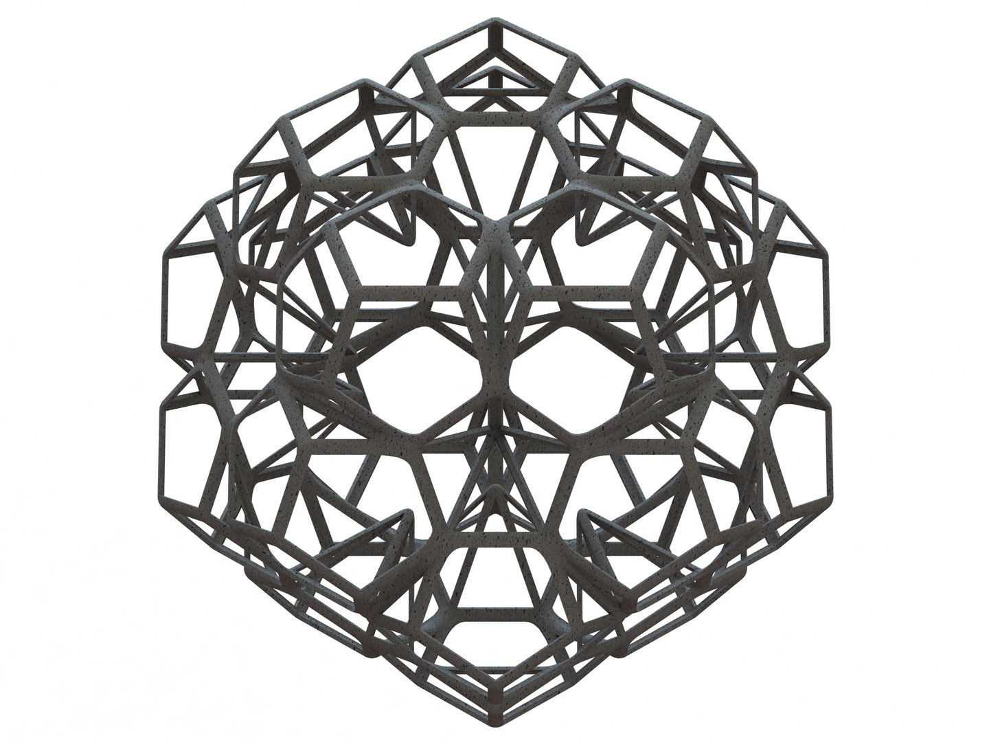 3D Wireframe Shape Penta Flake Dodecahedron Model - TurboSquid 2190310