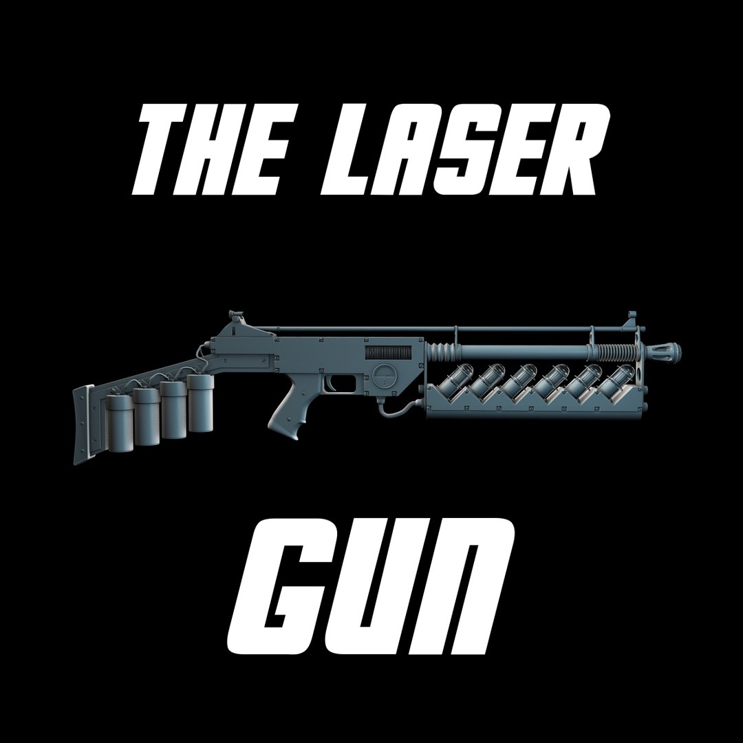 3d Model Bio Laser Gun Rifle