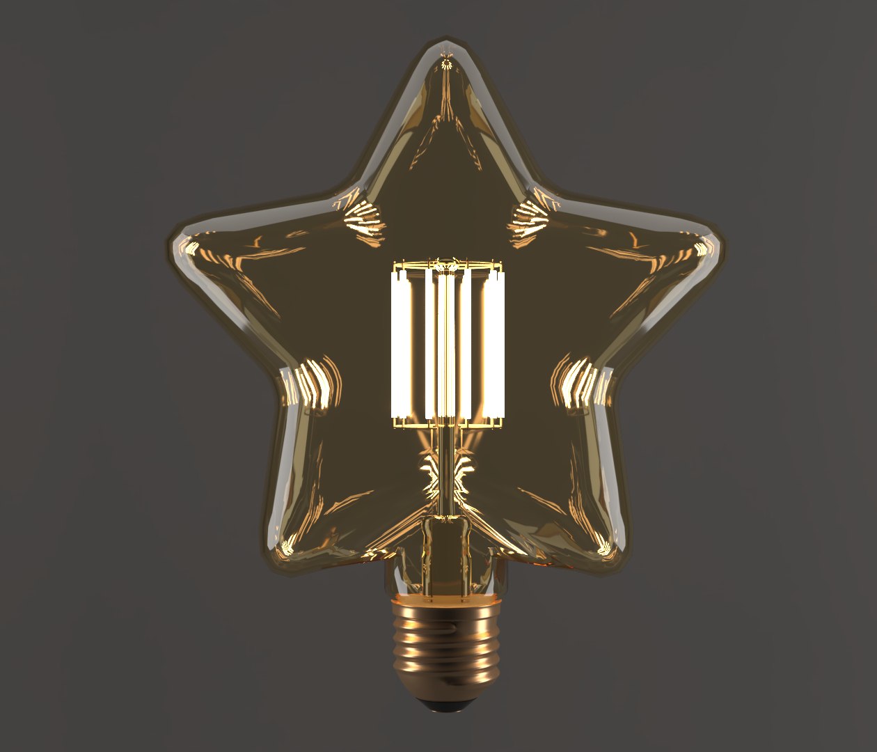 Electric light bulb star 3D model - TurboSquid 1596159