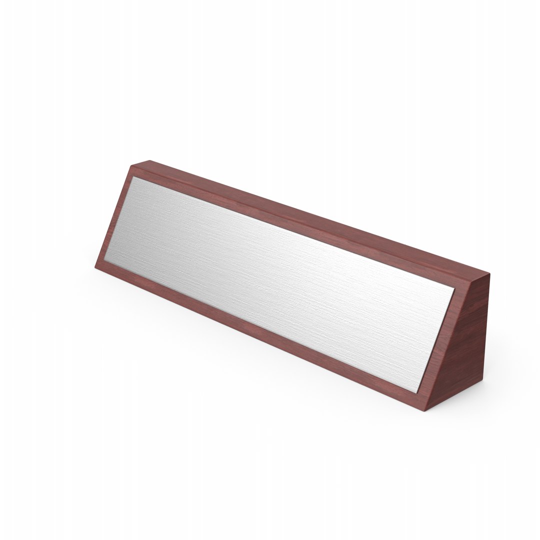 Blank Desk Name Plate