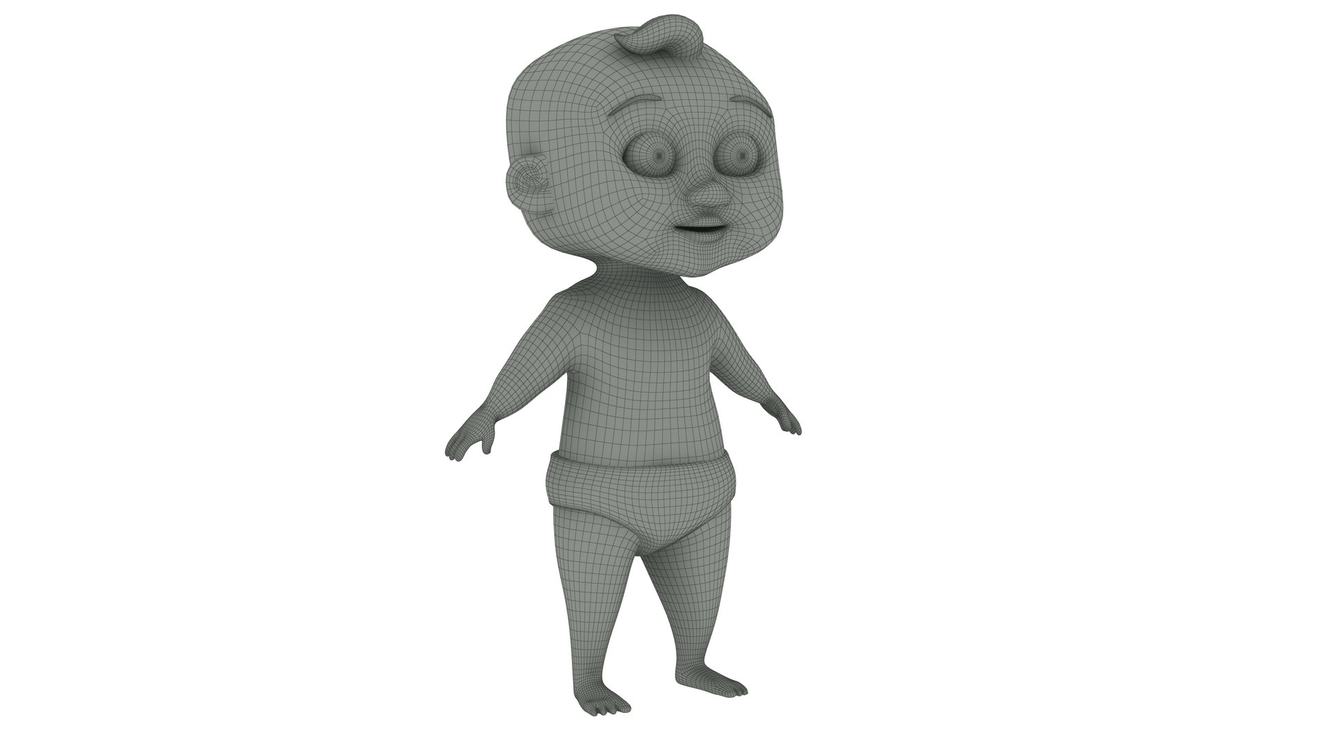 3D Cartoon Baby Male Model - TurboSquid 2214129