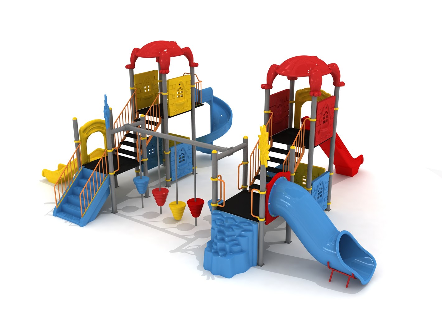 Metal Playground Slide 3D Model - TurboSquid 1579529