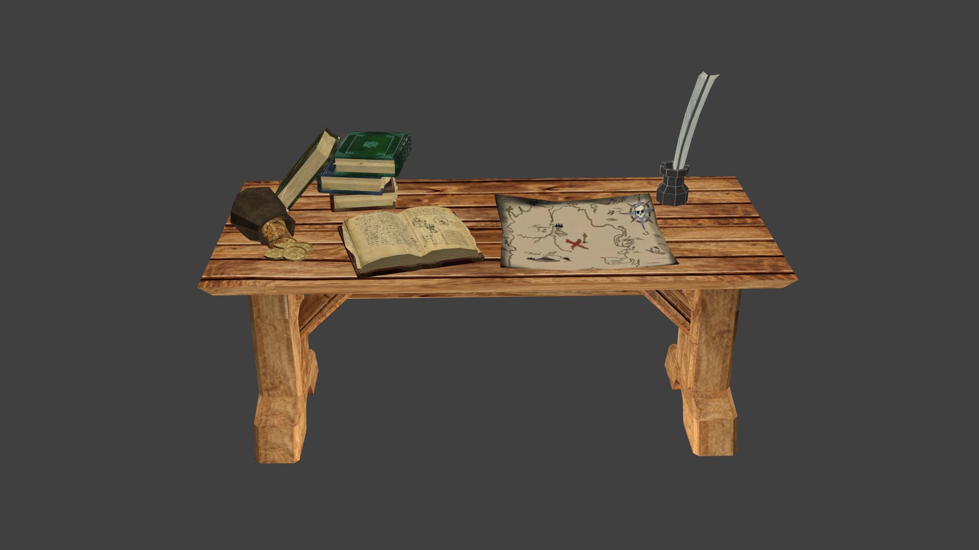 Quest Table 3d Model