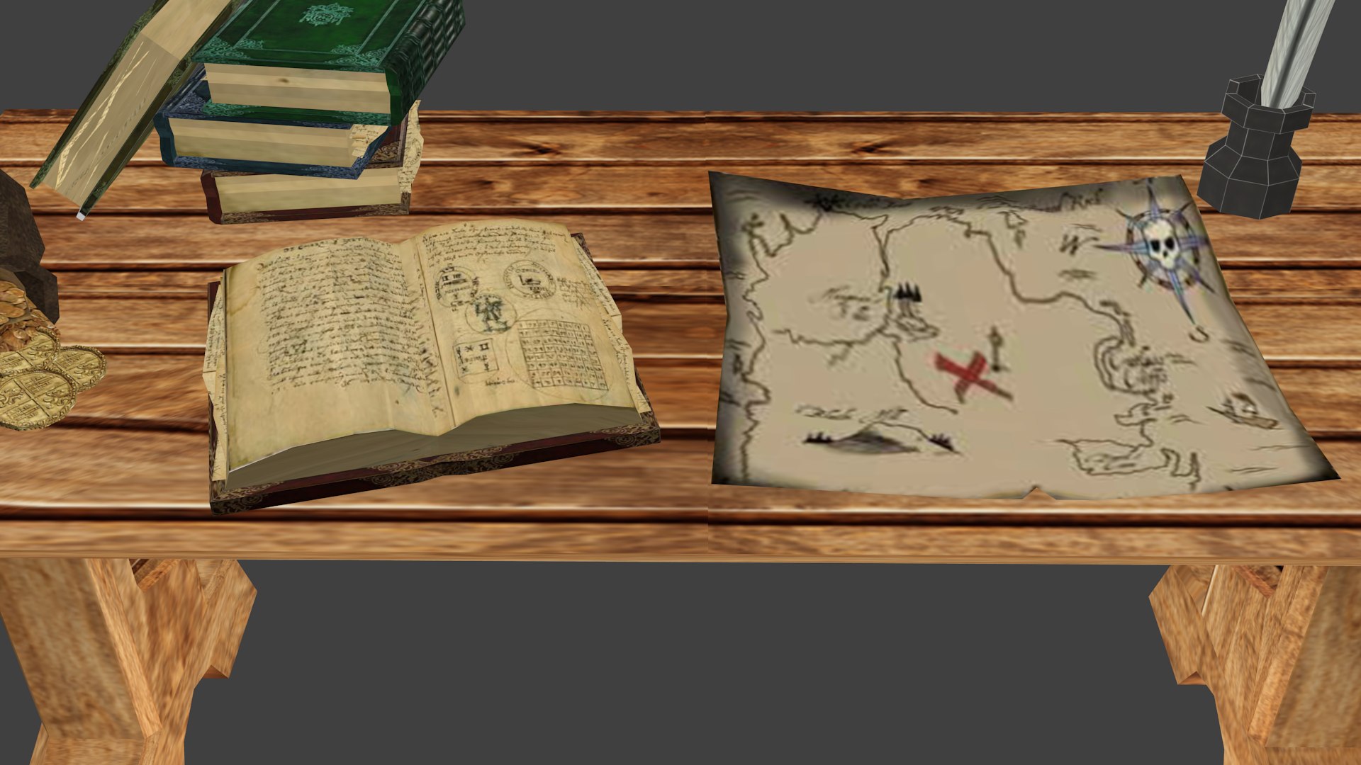 Quest Table 3d Model