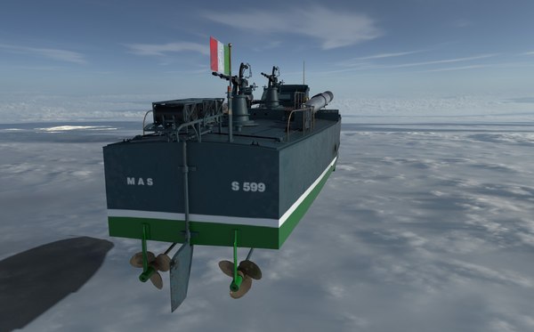 MAS - Italiano torpedo boat 3D model model - TurboSquid 1774964