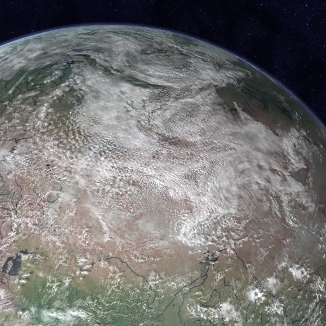 3ds Max Alien River Planet Earth