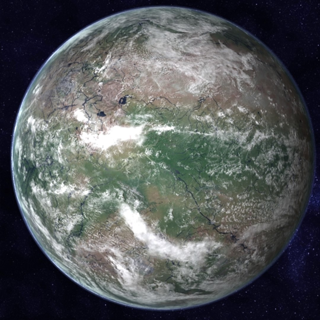3ds Max Alien River Planet Earth