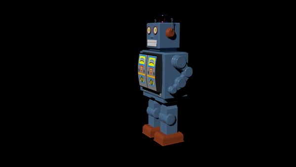 Classic space robot toy 3D model - TurboSquid 1421954