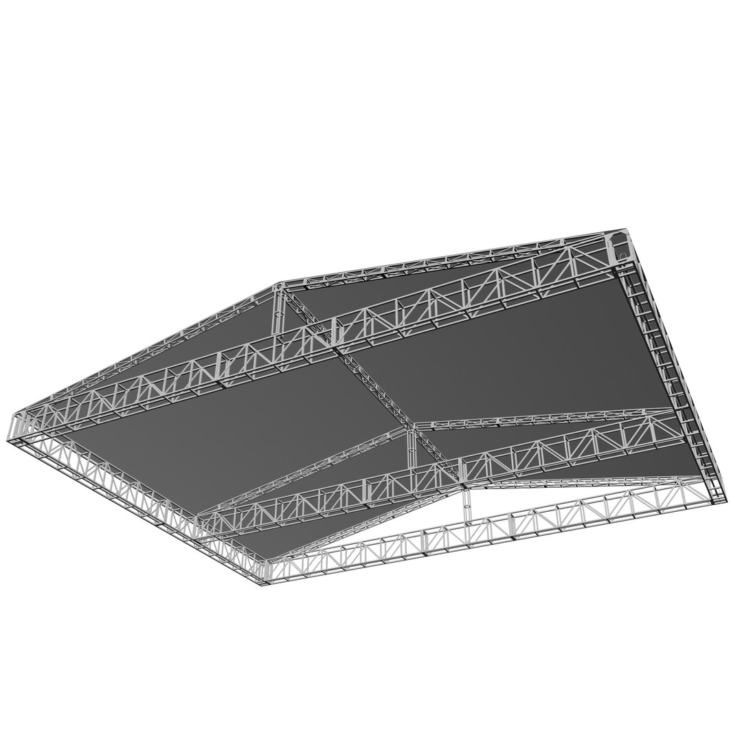 Roof Structure System 10 X15 Meters 3D Model - TurboSquid 1987329
