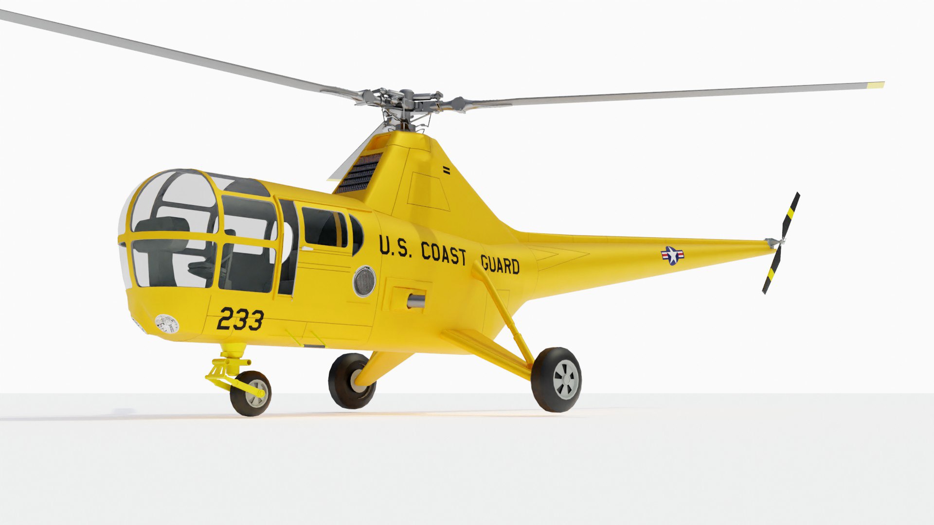 3d Sikorsky H-5 S-51 Helicopter
