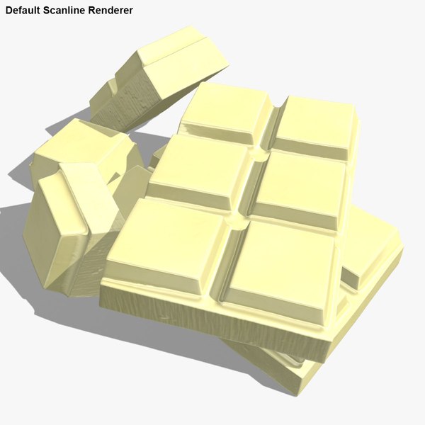 realistic cut chocolate bar 3d max