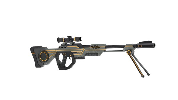 modelo 3d Rifle de francotirador futurista Aglow - TurboSquid 2218571