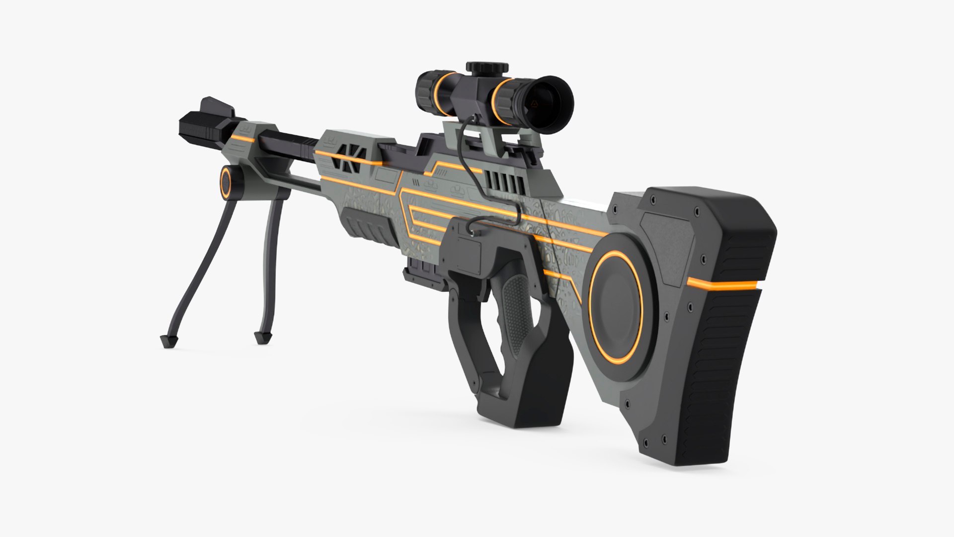 Futuristic Aglow Sniper Rifle 3D - TurboSquid 2218571