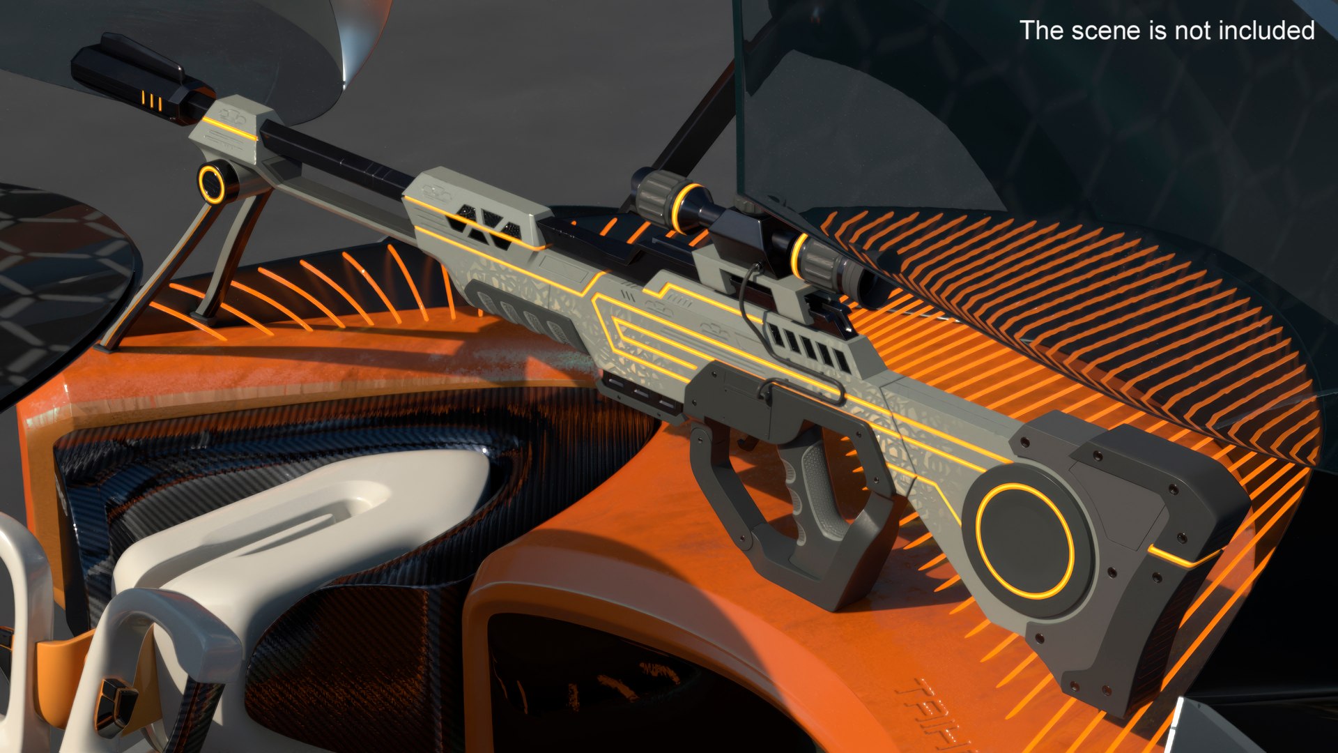 Futuristic Aglow Sniper Rifle 3D - TurboSquid 2218571