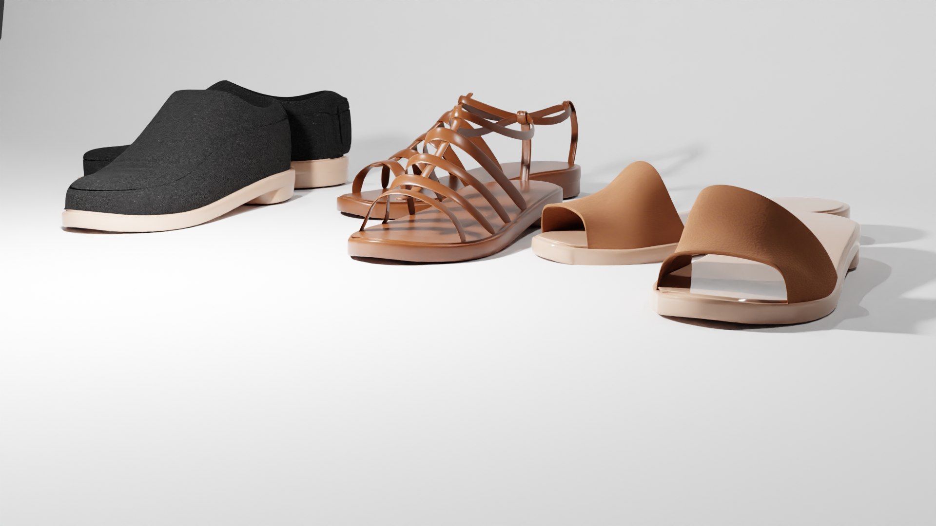 Group Of Shoes Model - TurboSquid 2419822