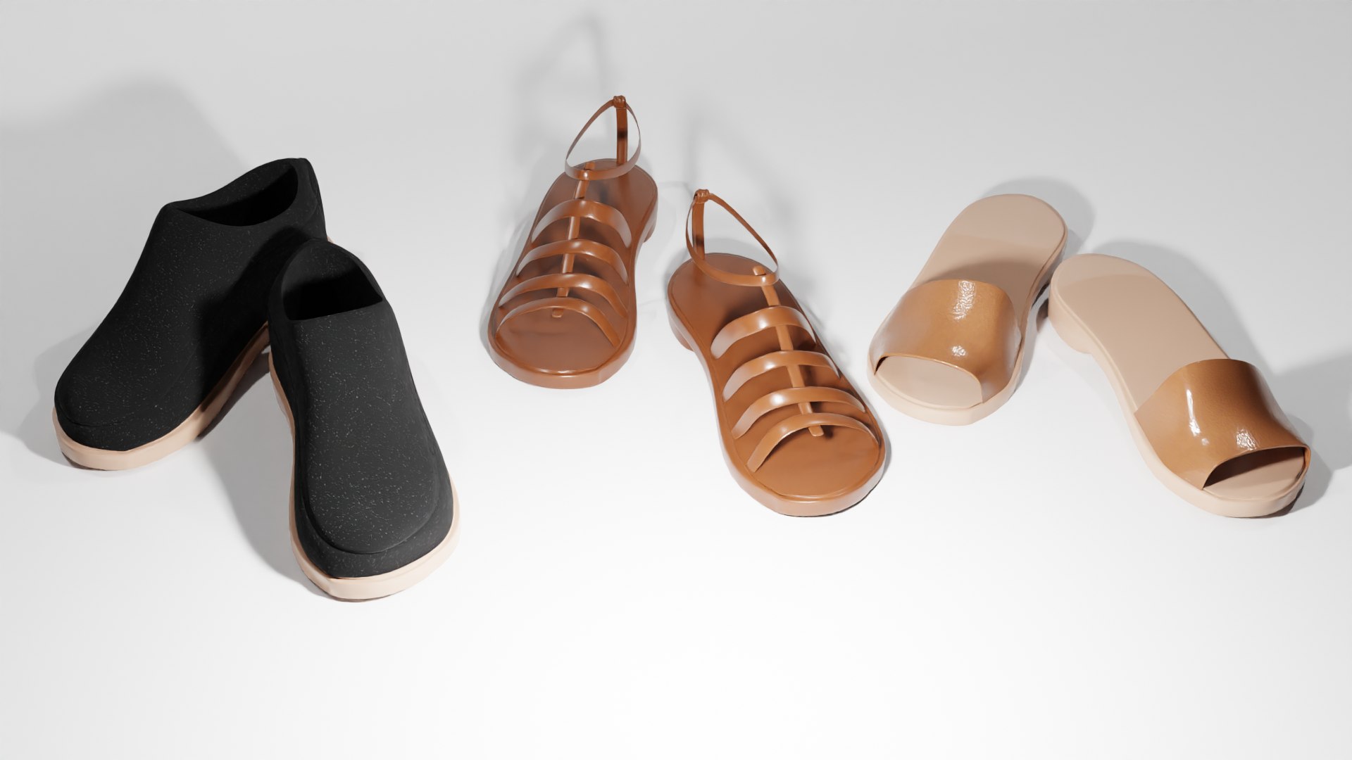 Group Of Shoes Model - TurboSquid 2419822