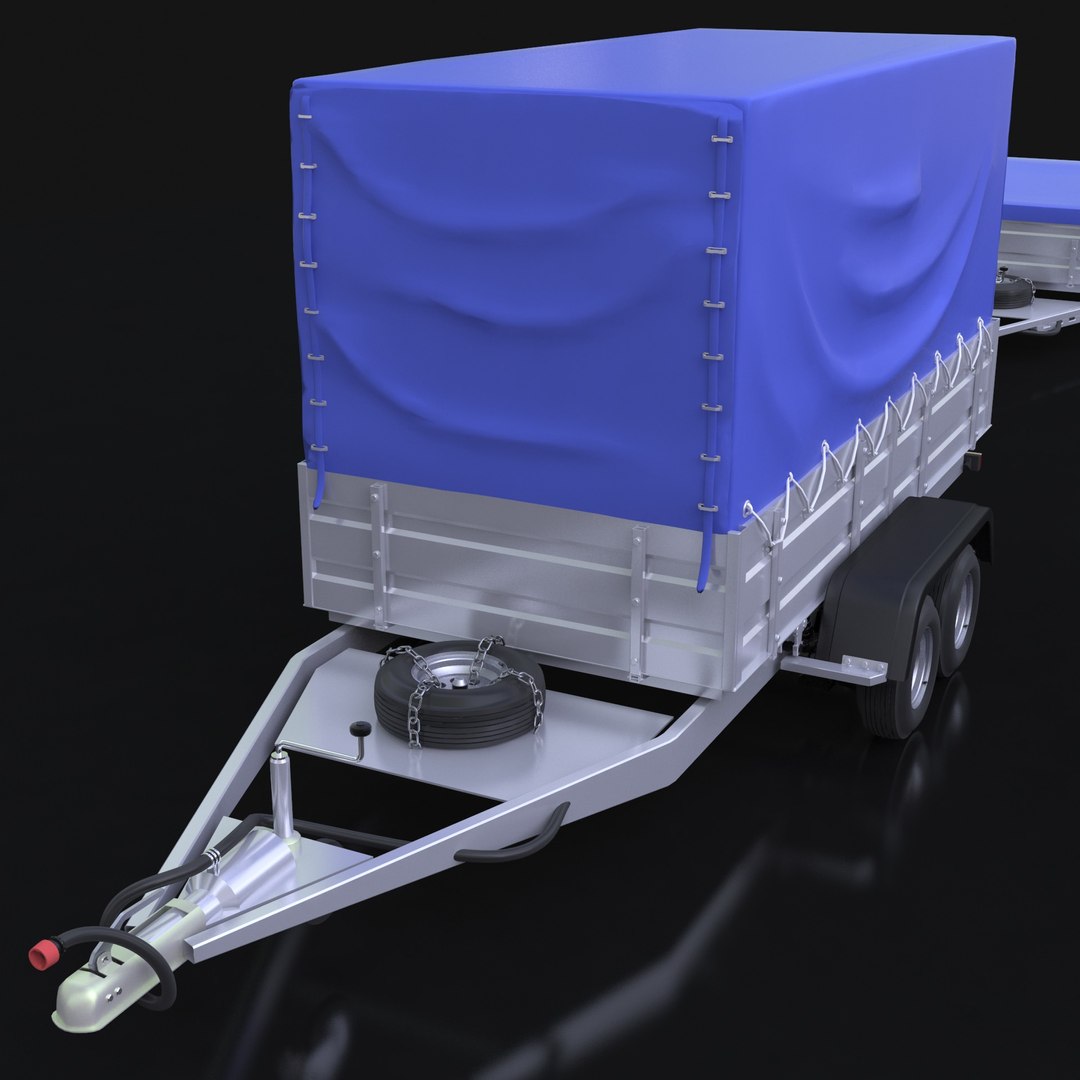 3D Trailers Cars Model - TurboSquid 1319372