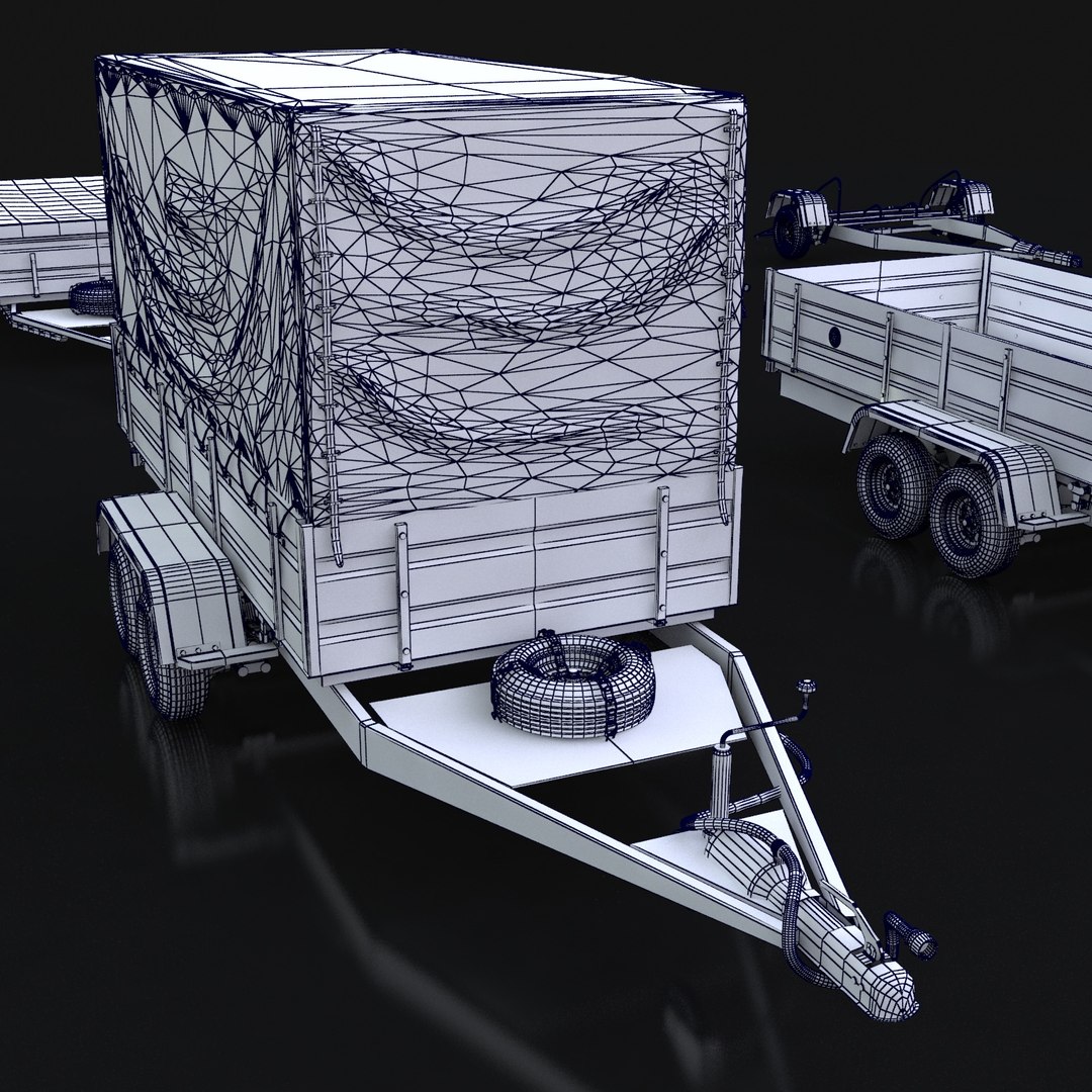 3D Trailers Cars Model - TurboSquid 1319372