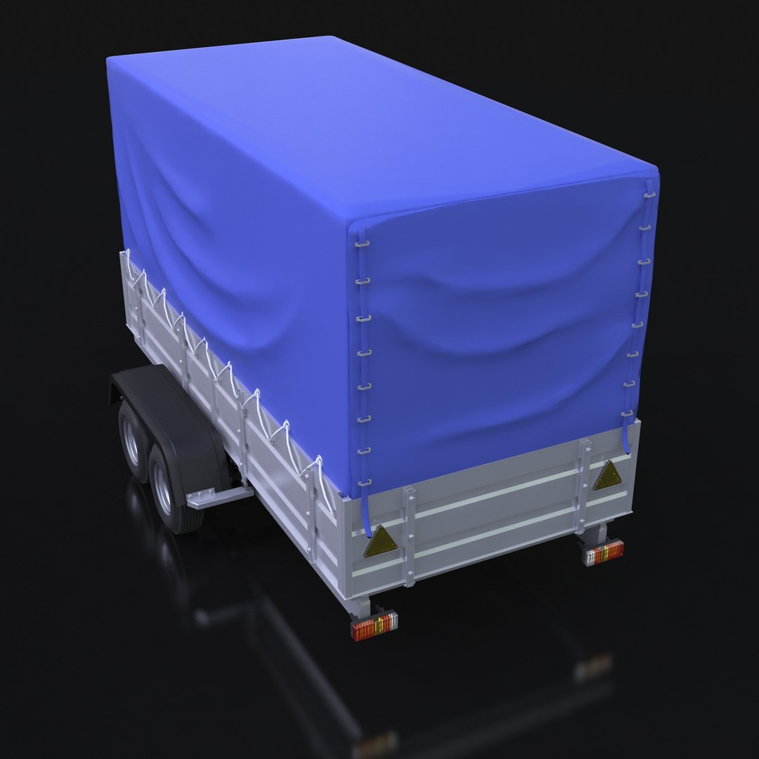 3D Trailers Cars Model - TurboSquid 1319372