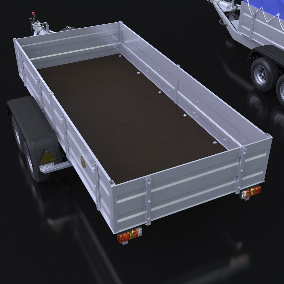 3D Trailers Cars Model - TurboSquid 1319372