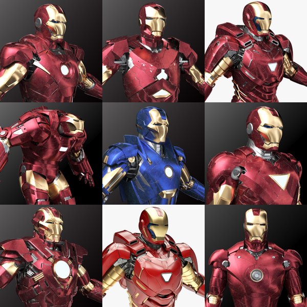Iron Man Pack 05 9 in 1 3D 모델 - TurboSquid 1944743