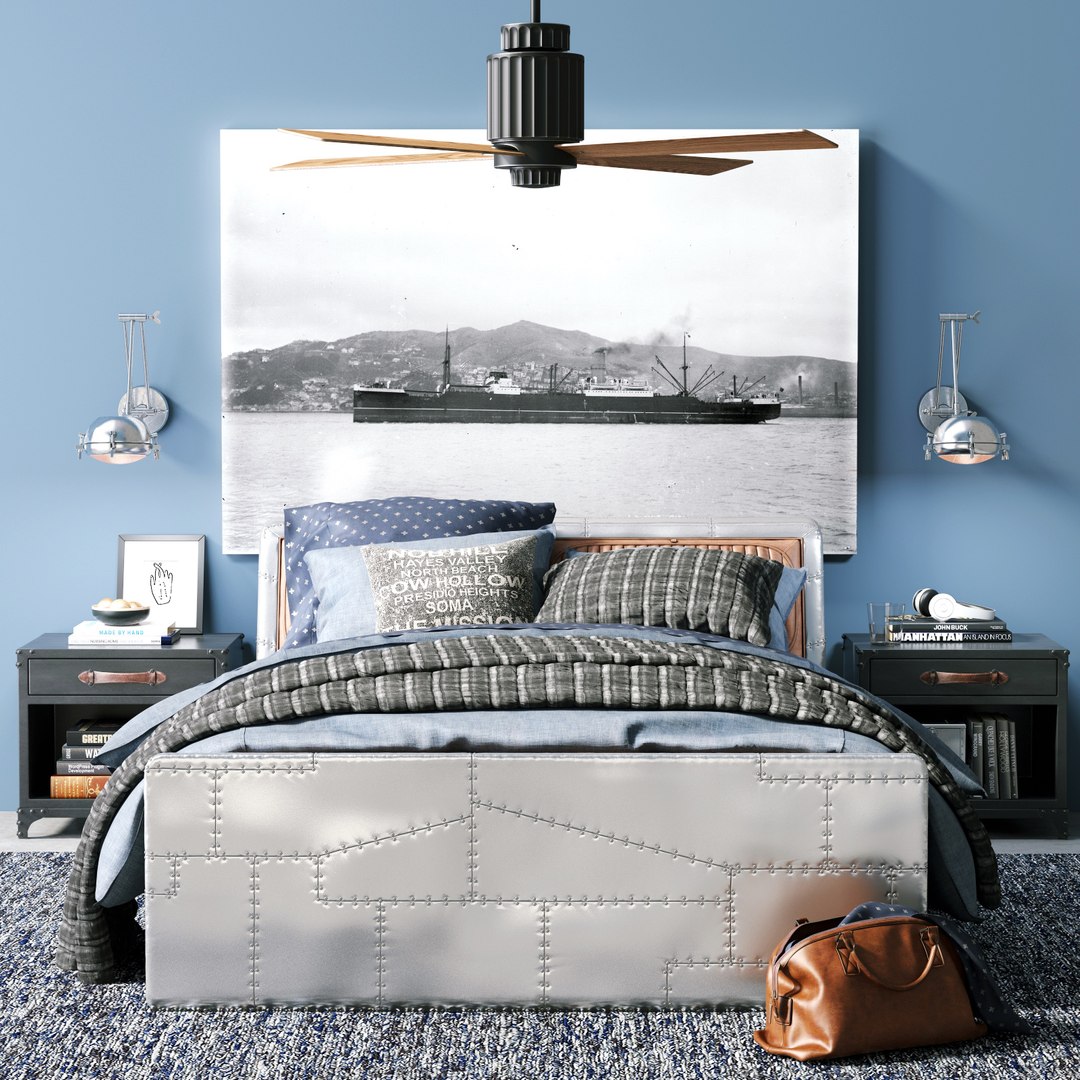 aviator storage bed 3d model