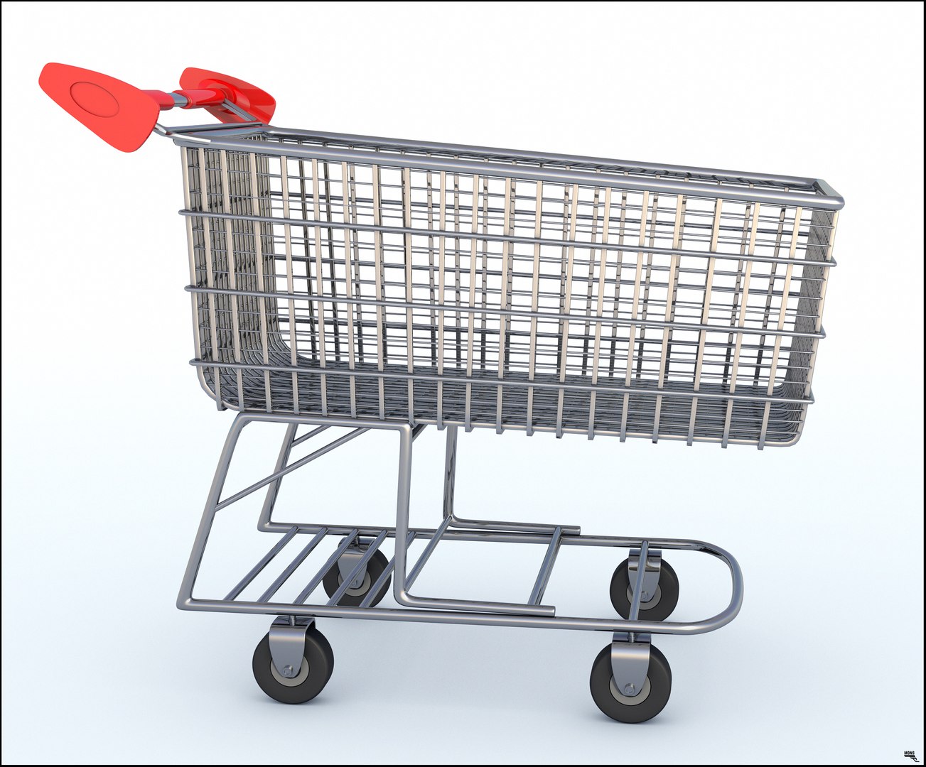 Supermarket cart market model - TurboSquid 1207524