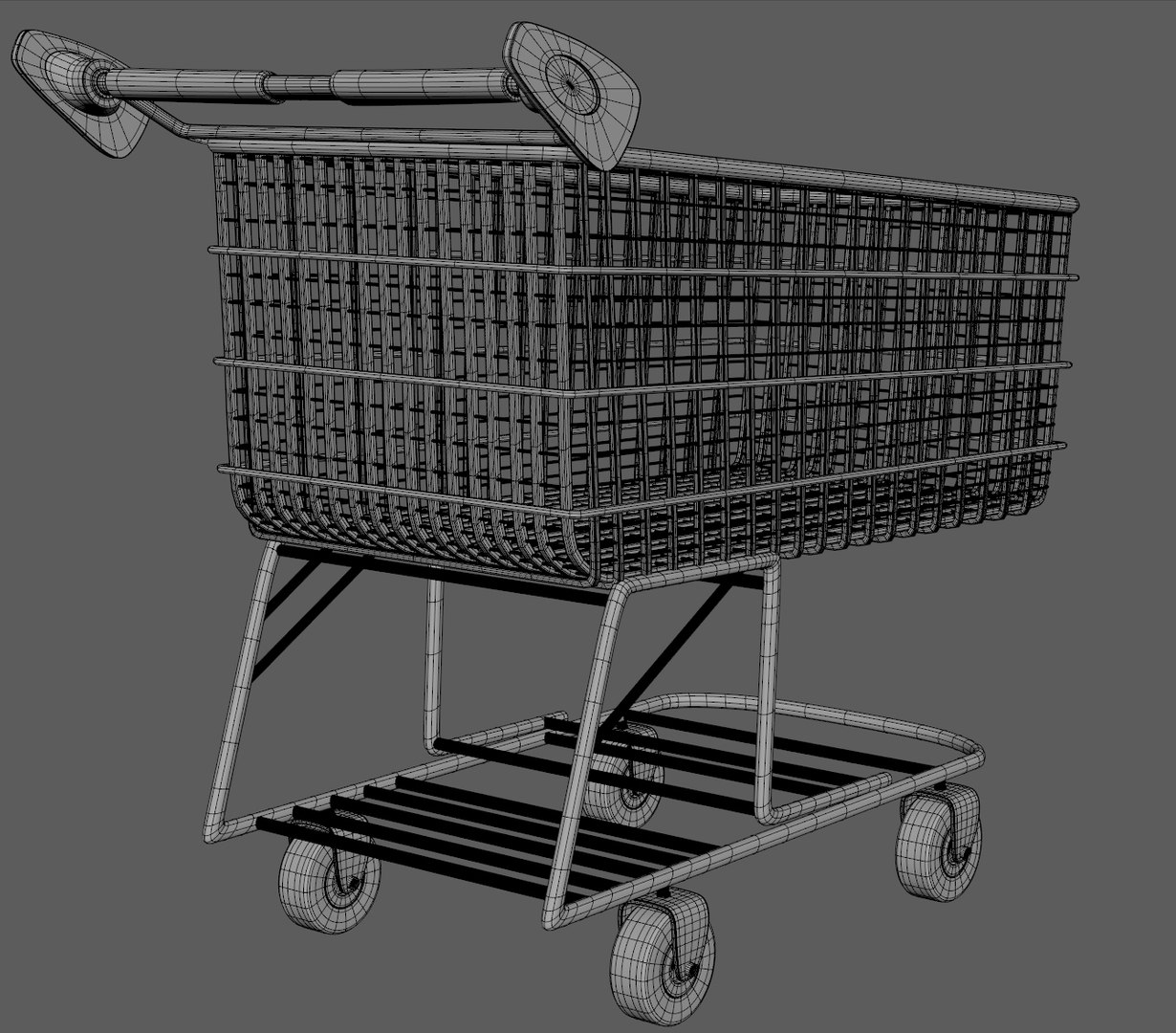 Supermarket cart market model - TurboSquid 1207524