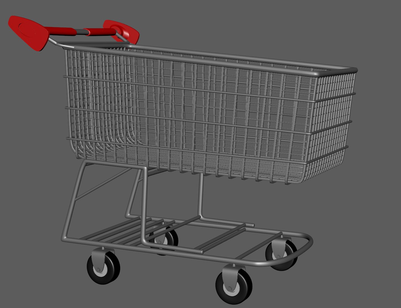 Supermarket cart market model - TurboSquid 1207524