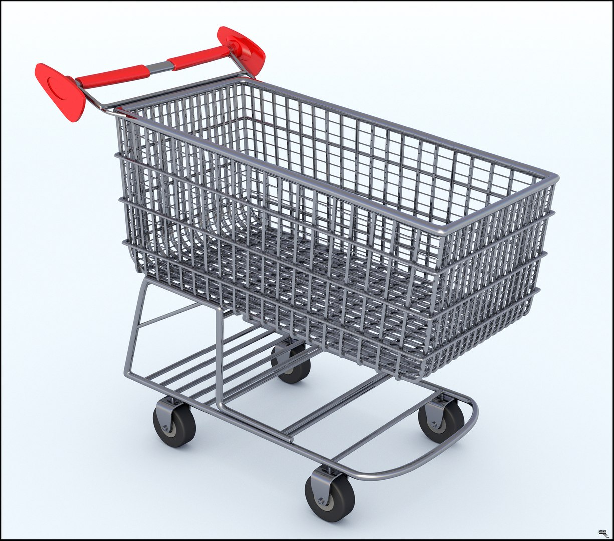 Supermarket cart market model - TurboSquid 1207524