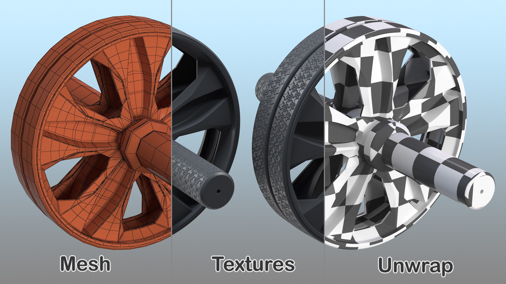 3D Abdominal Roller Wheel Abs - TurboSquid 1596799