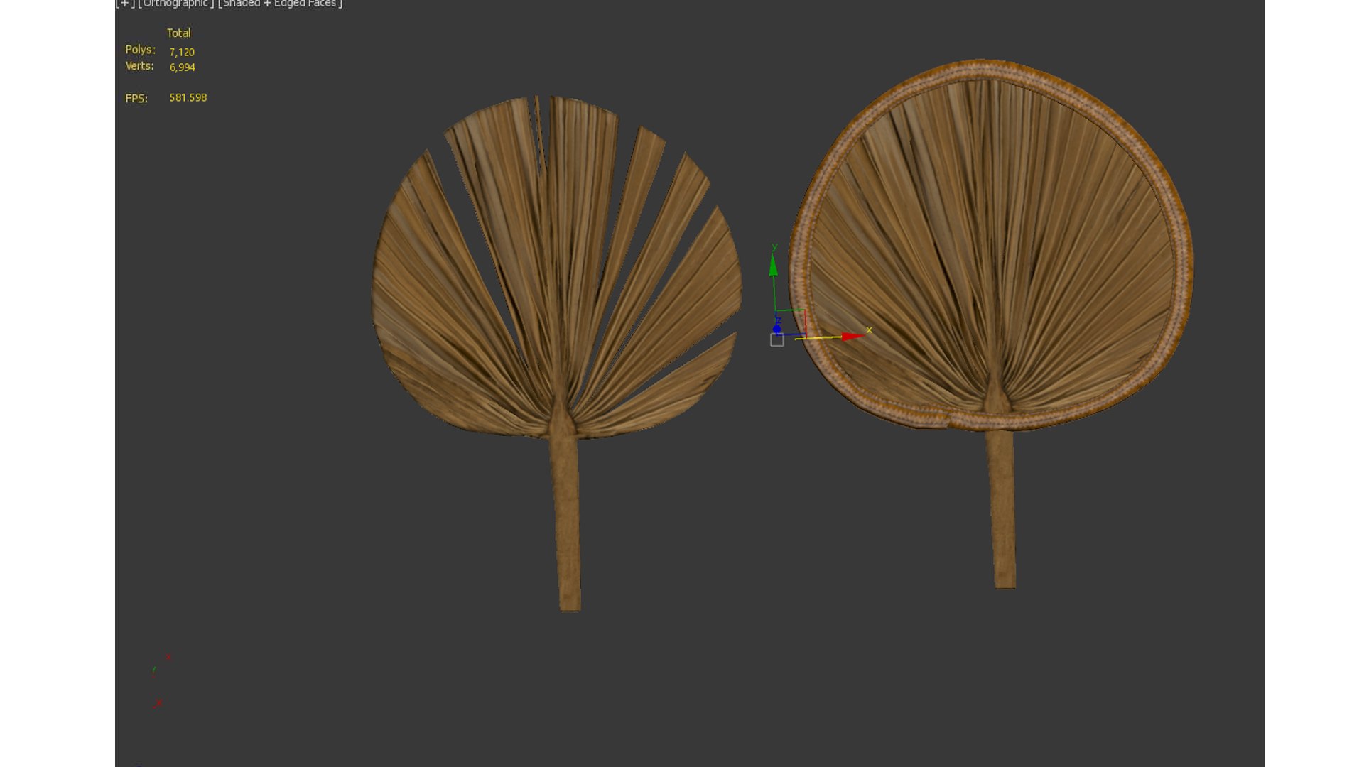 3D Cattail Leaf Fan - TurboSquid 2239972