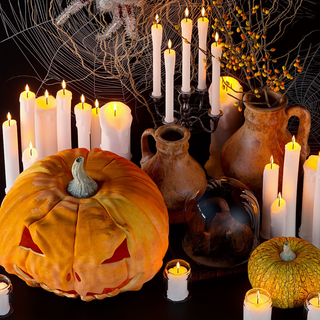 Set Halloween 3D Model - TurboSquid 1641915