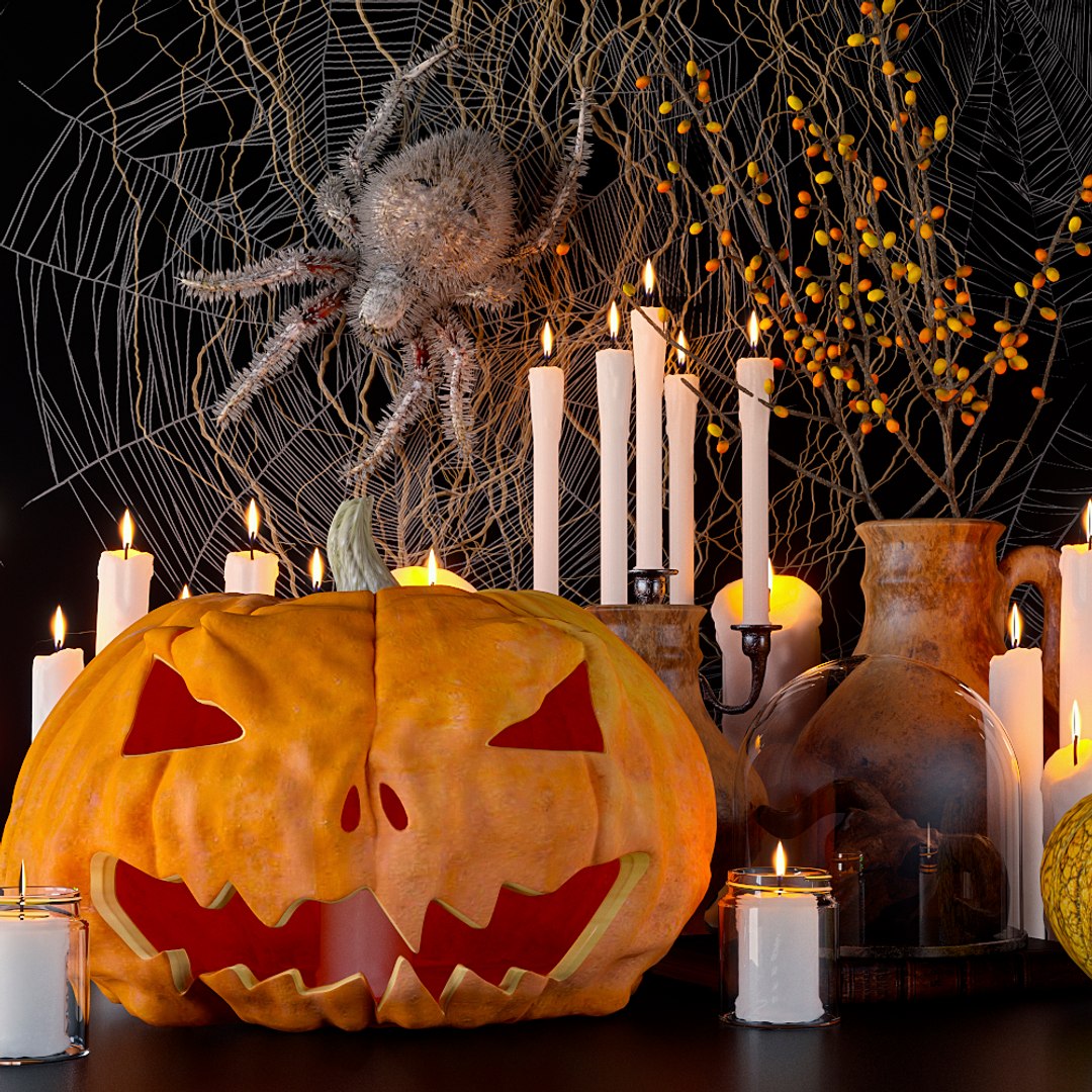 Set Halloween 3D Model - TurboSquid 1641915