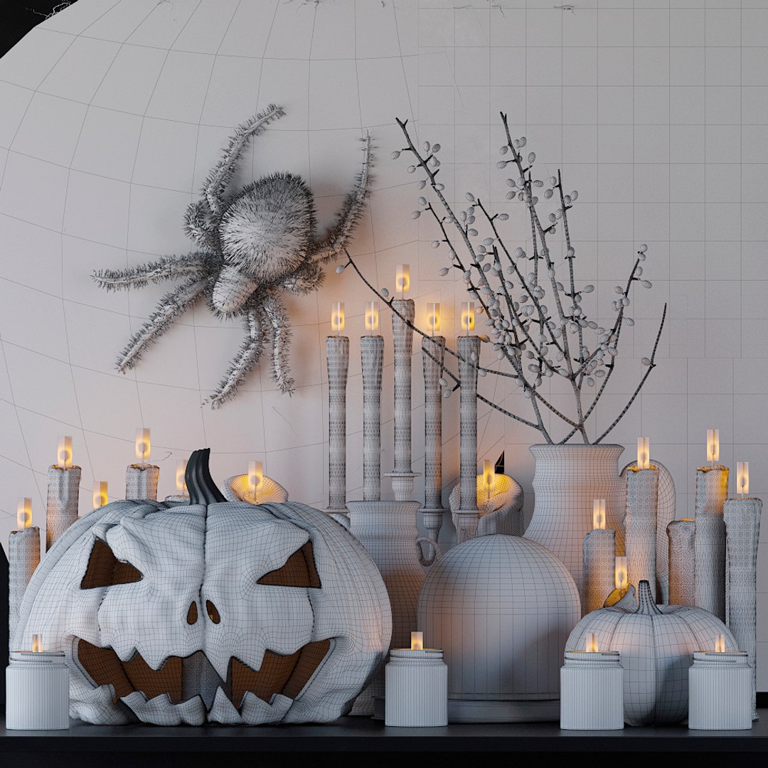 Set Halloween 3D Model - TurboSquid 1641915
