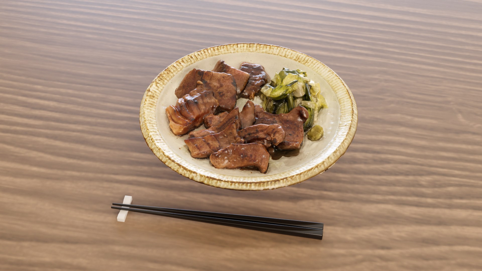 Real Japanese Gyutan Beef tongue food 3D - TurboSquid 2110780