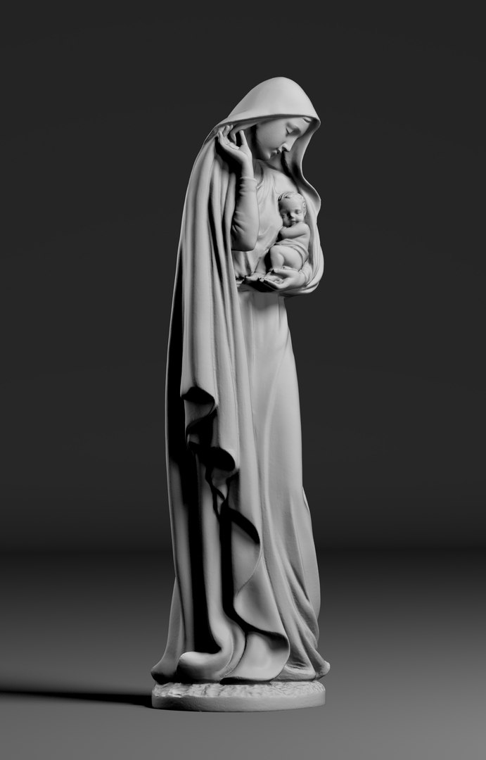 Virgin Mary And Her Boy Child 3D Model - TurboSquid 1863514